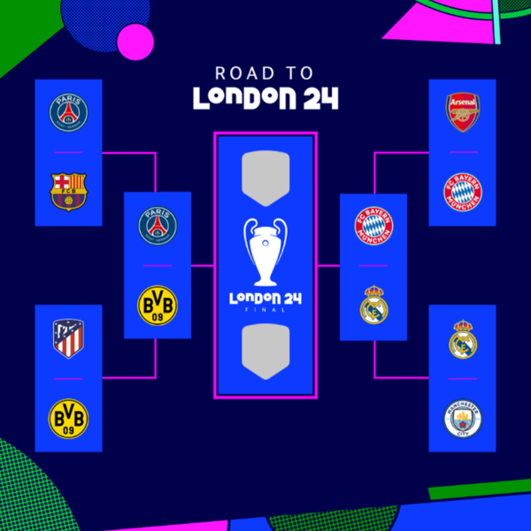 [공식 그래픽]UCL 4강 대진 확정 ‘뮌헨-레알, PSG-도르트’